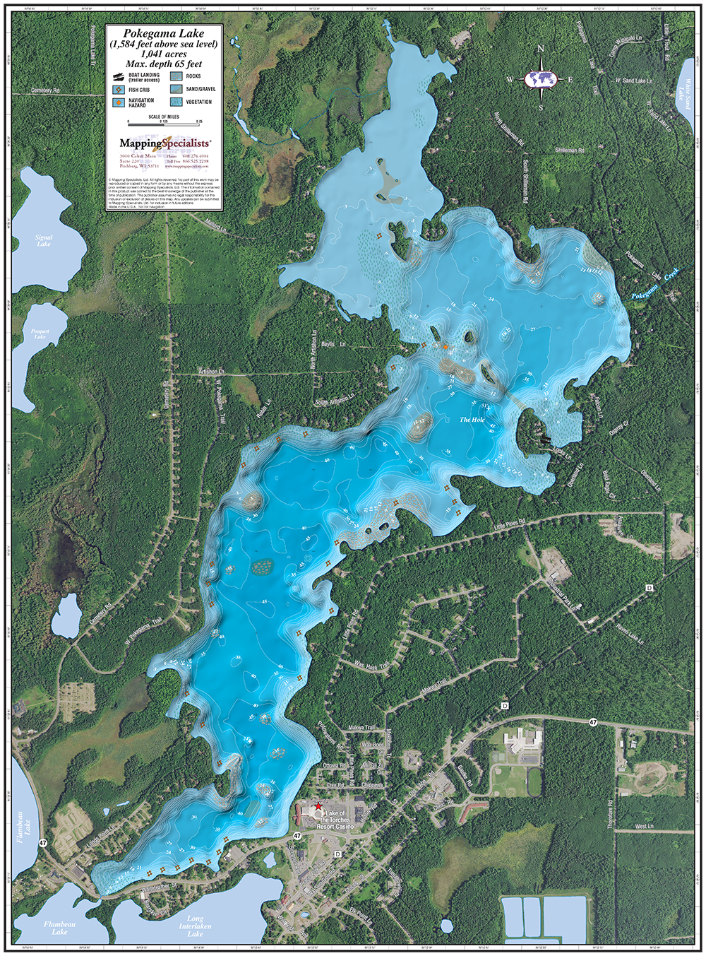 Pokegama Lake Enhanced Wall Map