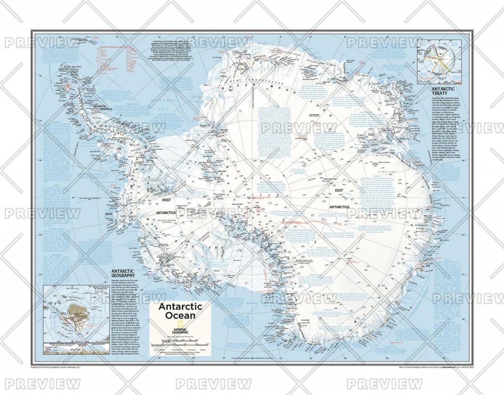 Antarctica Wall Map