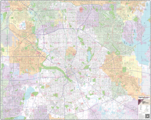 Dallas Metro Area Wall Map