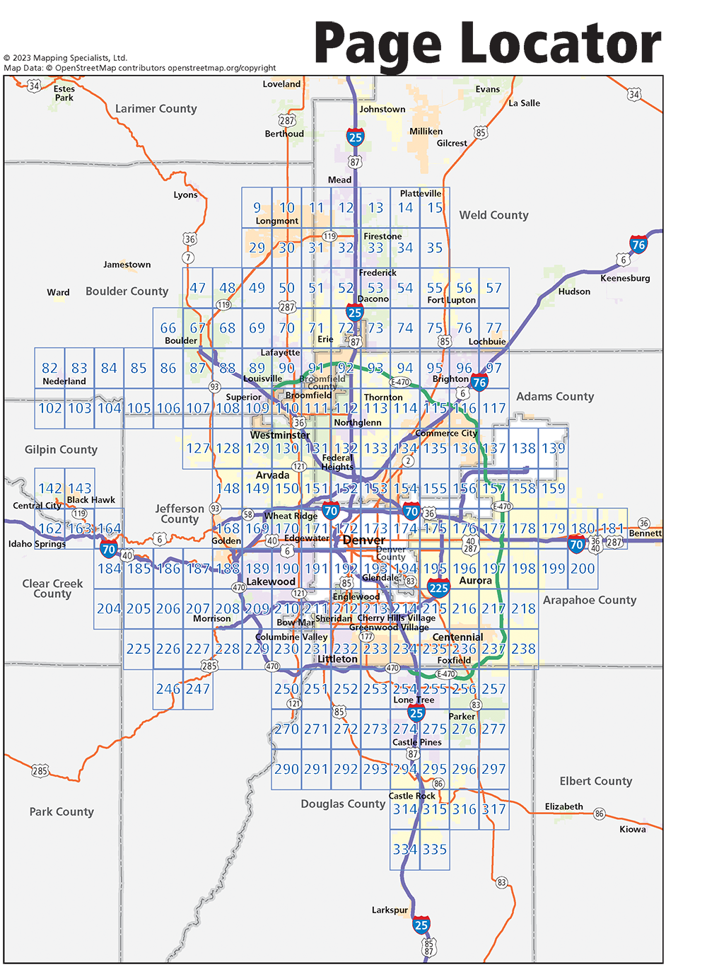Denver Metro Area Street Atlas