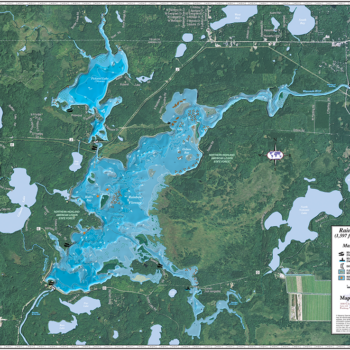 Rainbow Flowage Wall Map - Mapping Specialists Limited