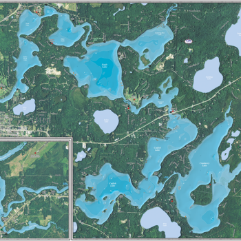 Eagle River Chain Wall Map - Mapping Specialists Limited
