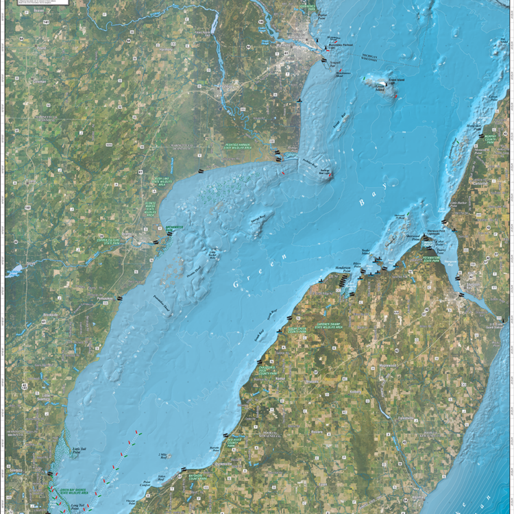 Shawano Lake Fold Map - Mapping Specialists Limited