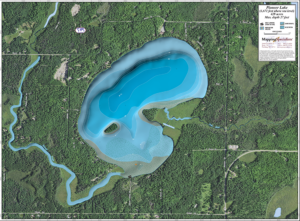 Pioneer Lake Enhanced Wall Map - Mapping Specialists Limited