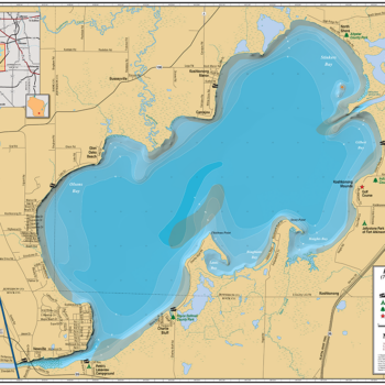 Lake Koshkonong Enhanced Wall Map - Mapping Specialists Limited