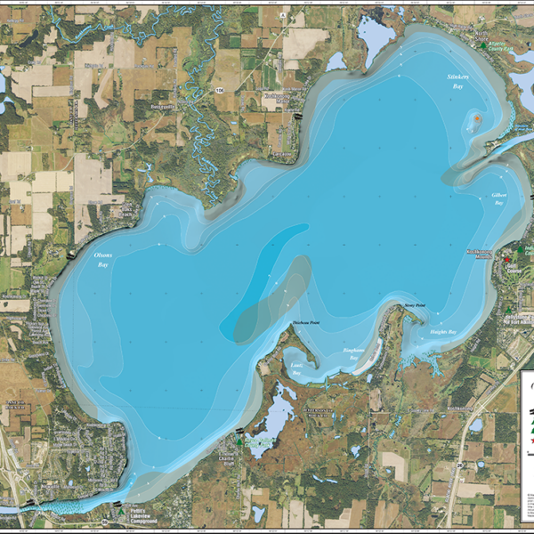 Lake Koshkonong Wall Map - Mapping Specialists Limited