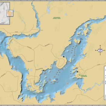 Shawano Lake Fold Map - Mapping Specialists Limited