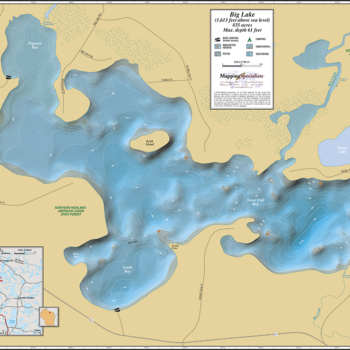 Rainbow Flowage Fold Map - Mapping Specialists Limited