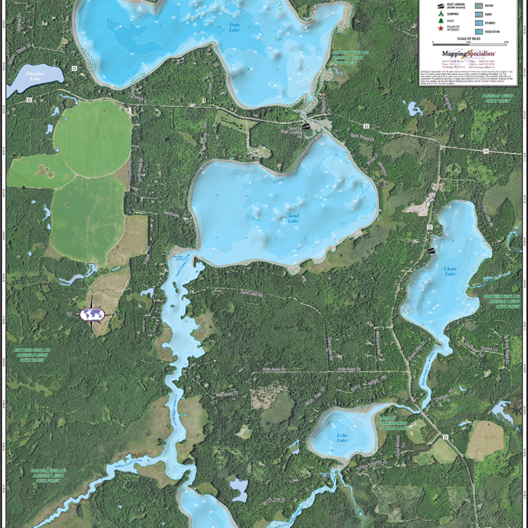Sugar Camp Chain Fold Map - Mapping Specialists Limited