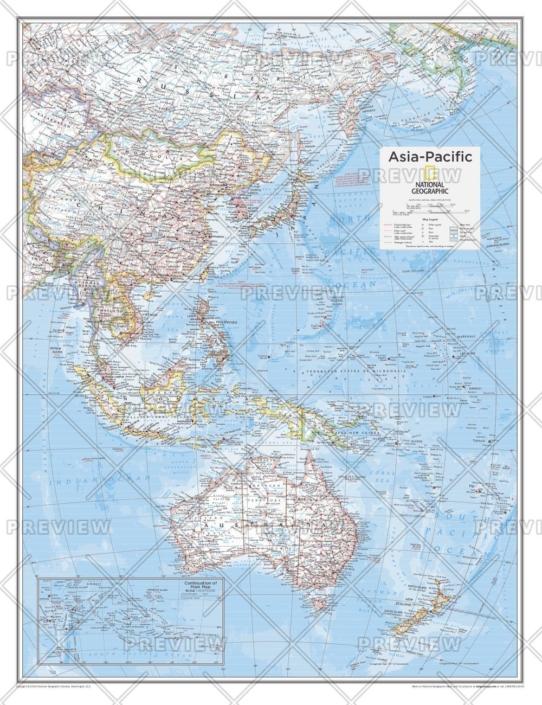 Asia-Pacific Wall Map - Mapping Specialists Limited