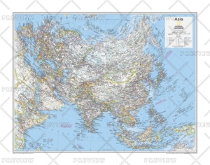 Asia Wall Map - Mapping Specialists Limited