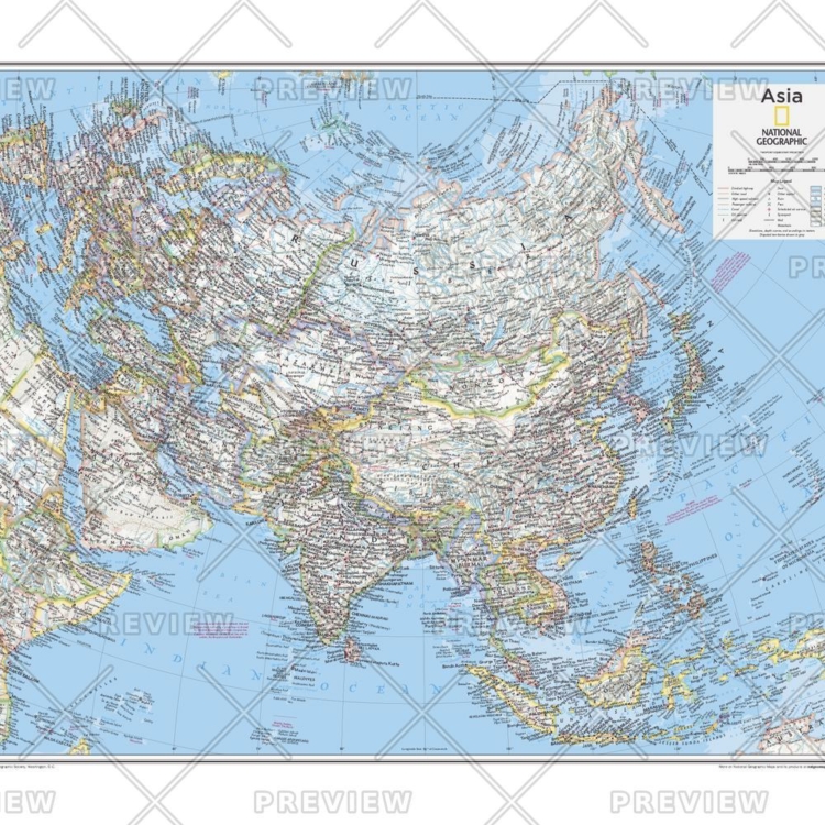 Eastern Mediterranean Wall Map - Mapping Specialists Limited