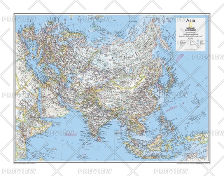Asia Wall Map - Mapping Specialists Limited