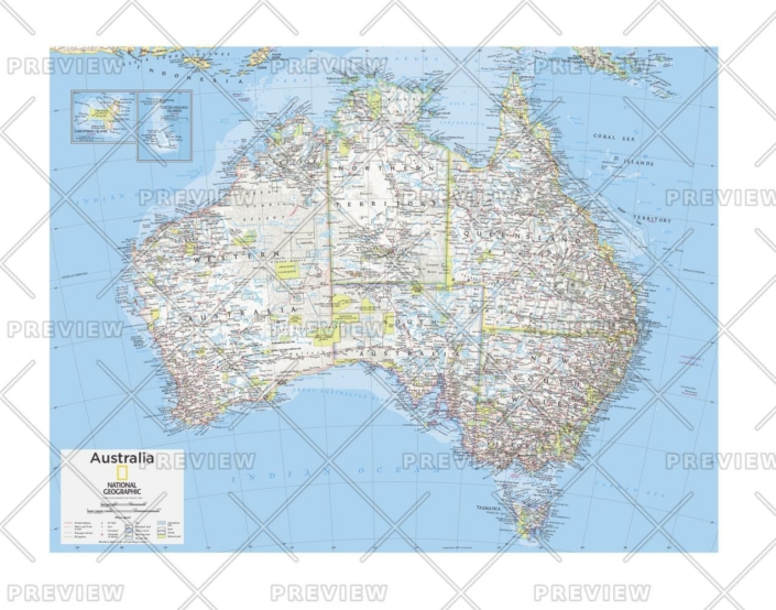 Australia Wall Map - Mapping Specialists Limited