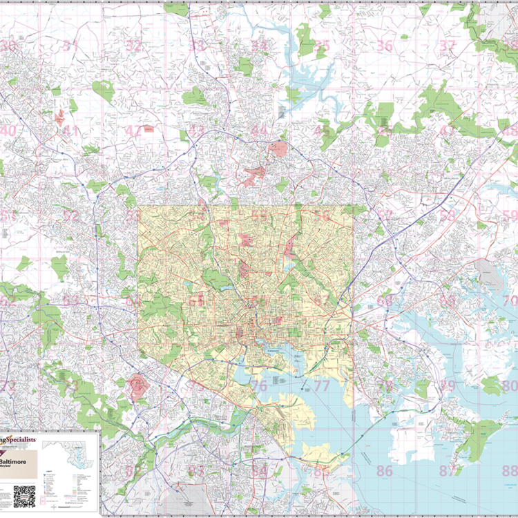 Baltimore City & County Street Atlas - Mapping Specialists Limited