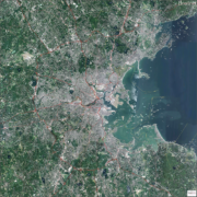 Boston Topo Map with Aerial Photography - Mapping Specialists Limited