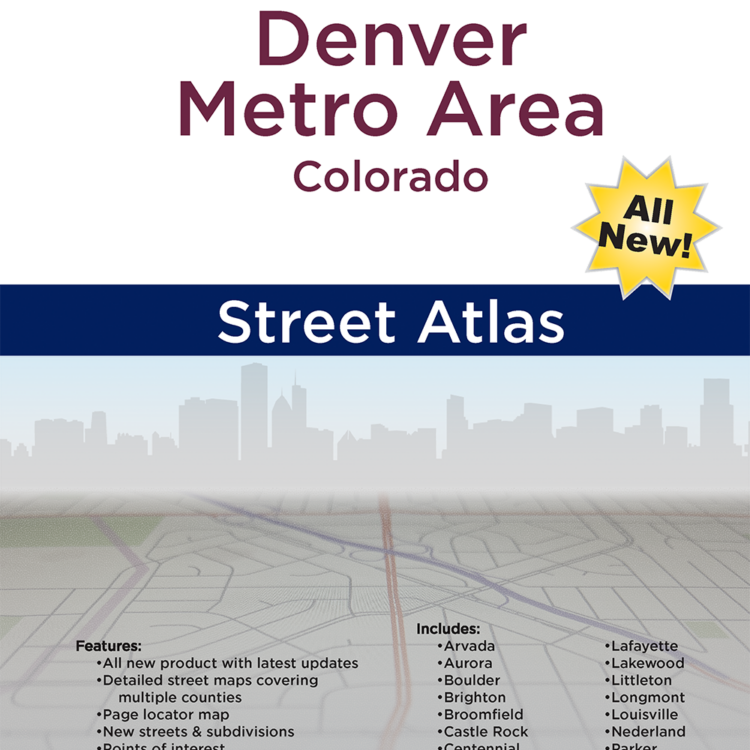 Denver Metro Area Wall Map - Mapping Specialists Limited