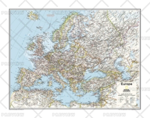 Europe Wall Map - Mapping Specialists Limited