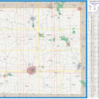 Rock County Wall Map - Mapping Specialists Limited