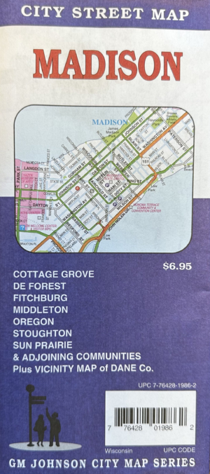 Madison City Street Fold Map - Mapping Specialists Limited