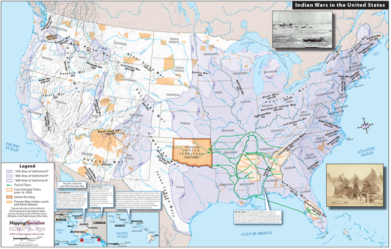 Indian Wars Map - Mapping Specialists Limited