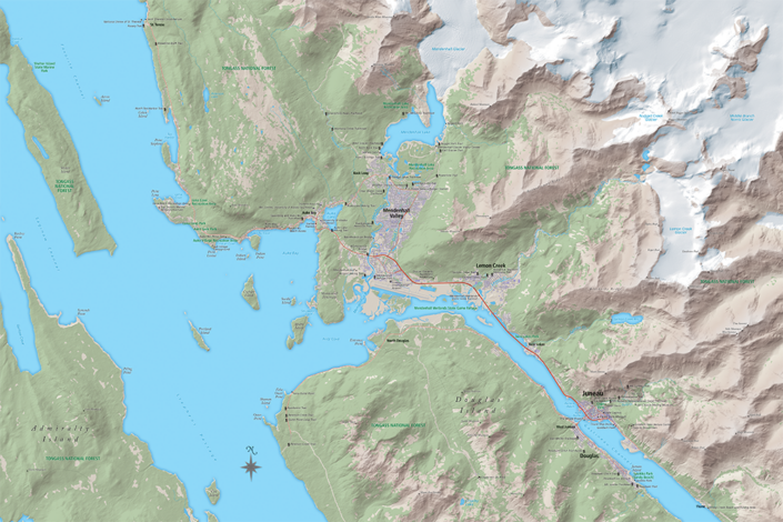 Juneau Wall Map - Mapping Specialists Limited