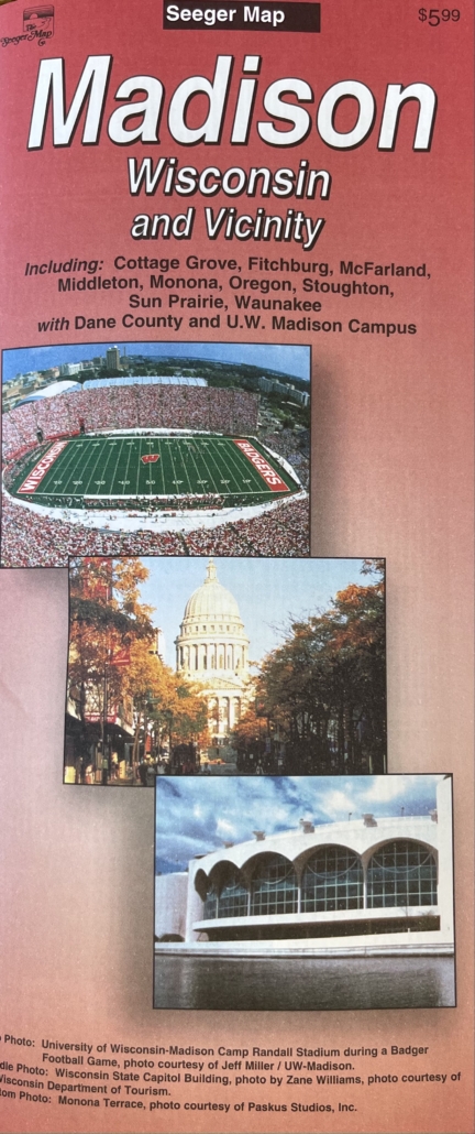 Madison & Vicinity Fold Map - Mapping Specialists Limited