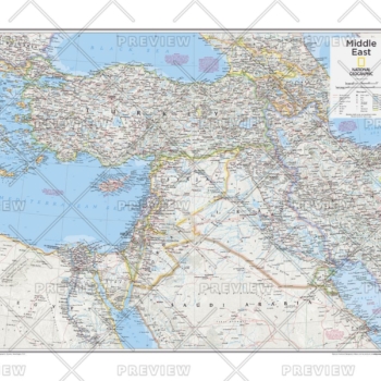 Mediterranean Region Wall Map - Mapping Specialists Limited