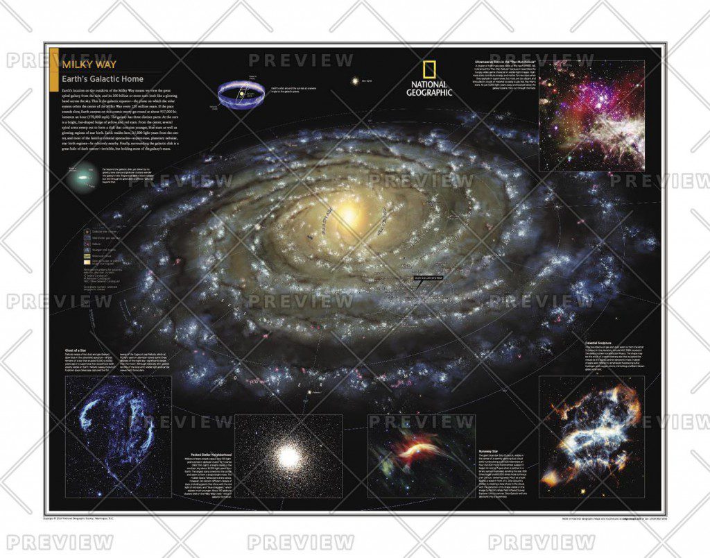 Milky Way Wall Map - Mapping Specialists Limited