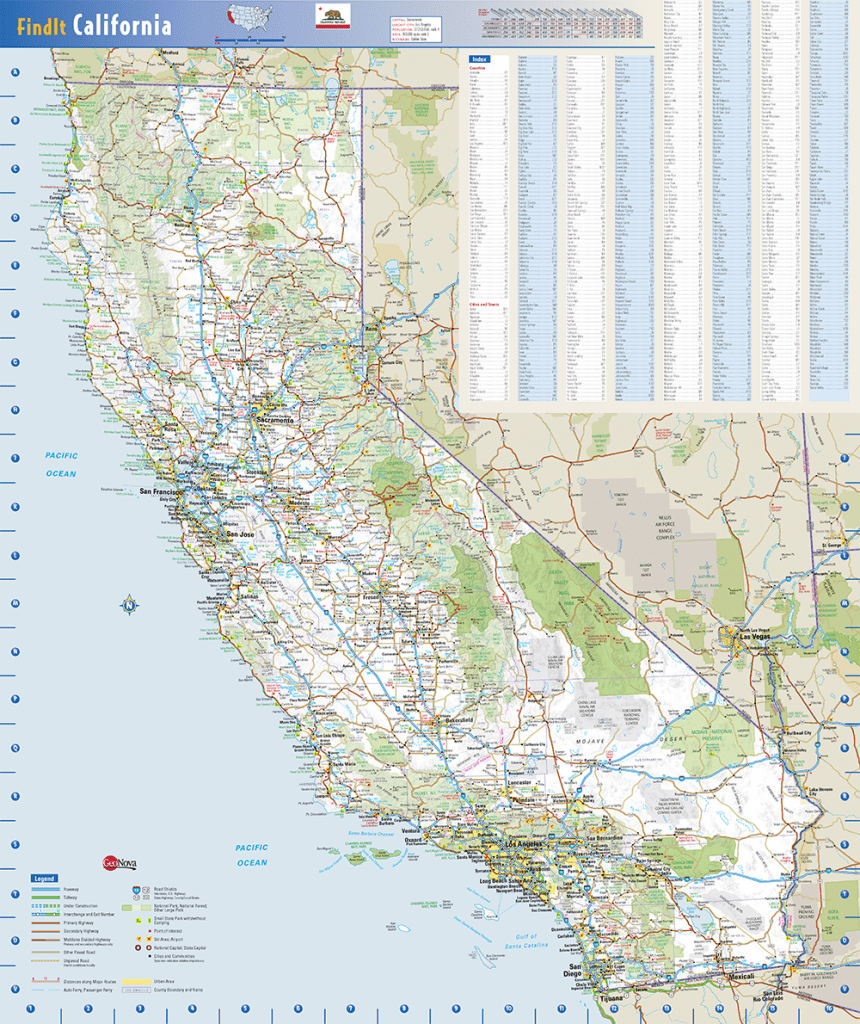 California State Wall Map by Globe Turner - Mapping Specialists Limited
