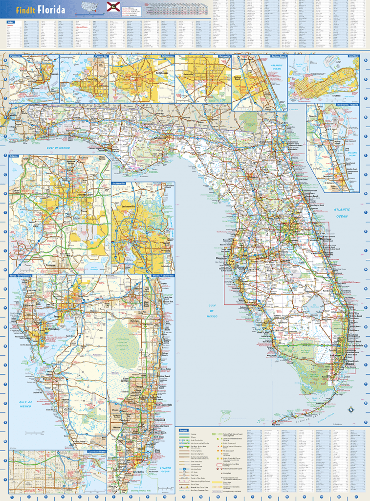 Florida State Wall Map by Globe Turner - Mapping Specialists Limited