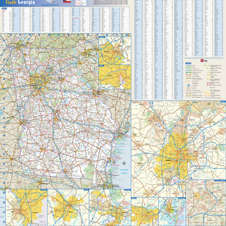 Georgia State Physical Map