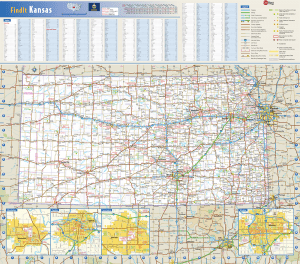 Kansas State Wall Map by Globe Turner - Mapping Specialists Limited