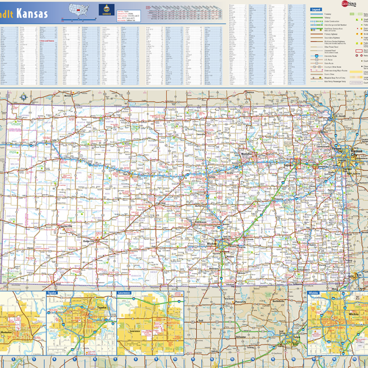Idaho State Wall Map by Globe Turner - Mapping Specialists Limited