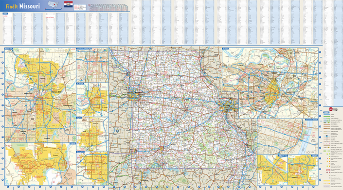 Missouri State Wall Map by Globe Turner - Mapping Specialists Limited