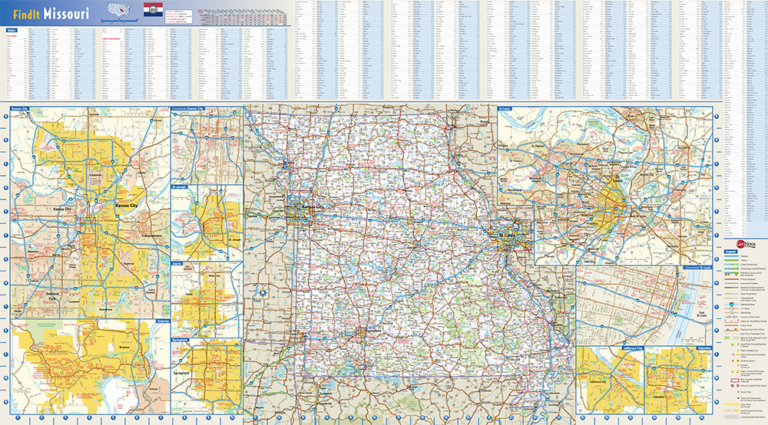 Missouri State Wall Map by Globe Turner - Mapping Specialists Limited