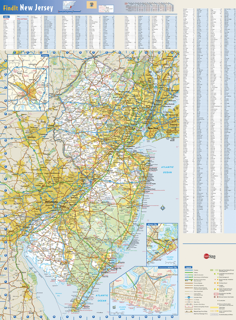 New Jersey State Wall Map by Globe Turner - Mapping Specialists Limited