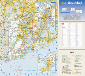 Rhode Island State Wall Map by Globe Turner - Mapping Specialists Limited