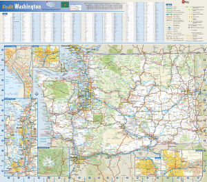 Washington State Wall Map by Globe Turner - Mapping Specialists Limited