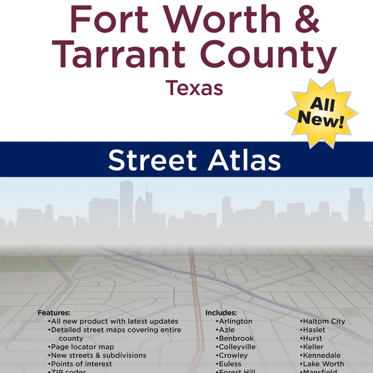 Dallas Metro Area Wall Map - Mapping Specialists Limited