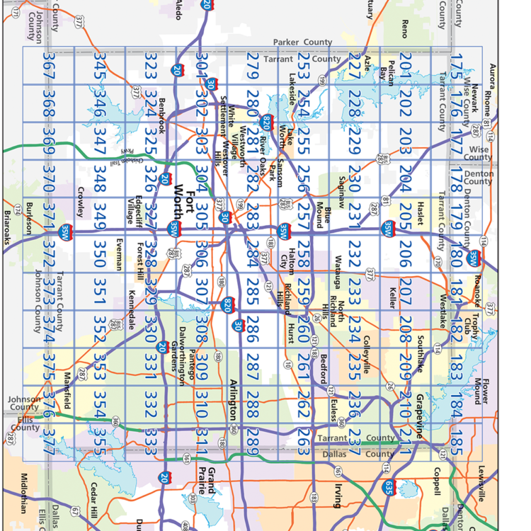 Fort Worth & Tarrant County Street Atlas - Mapping Specialists Limited