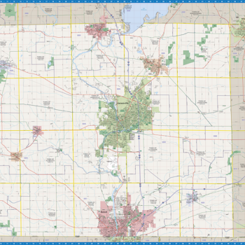 Dane County Wall Map - Mapping Specialists Limited