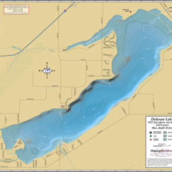Shawano Lake Fold Map - Mapping Specialists Limited