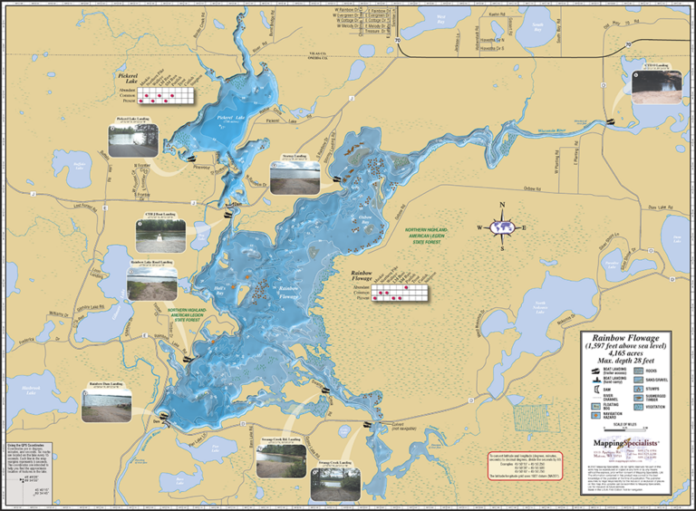 Shawano Lake Fold Map - Mapping Specialists Limited