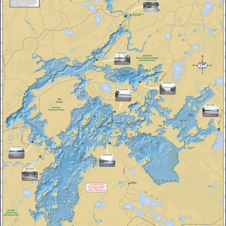 Pike & Round Lakes Fold Map - Mapping Specialists Limited