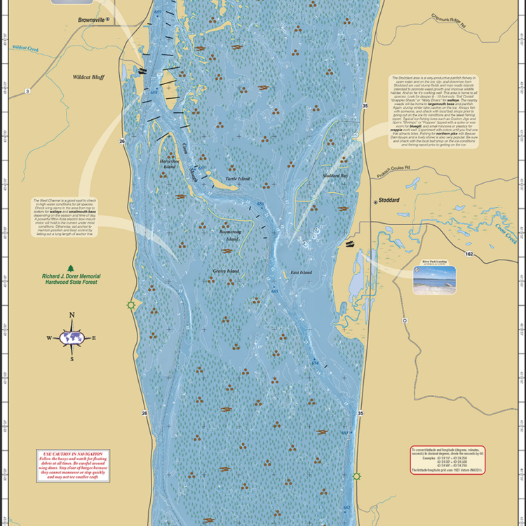 Mississippi River (Pool 10) Fold Map - Mapping Specialists Limited