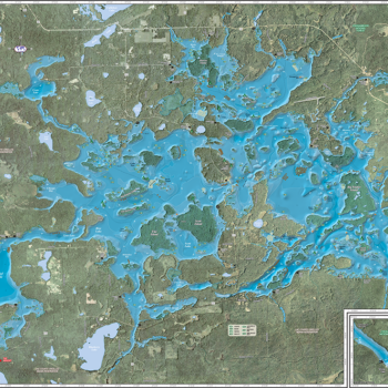 Chippewa Flowage Wall Map - Mapping Specialists Limited