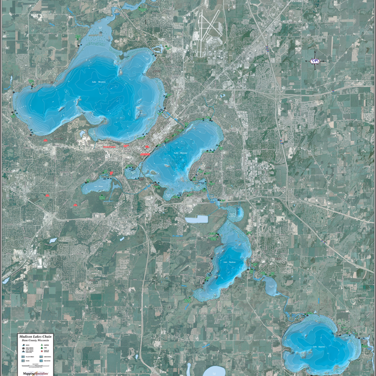Madison Metro Topo Map with Aerial Photography - Mapping Specialists ...
