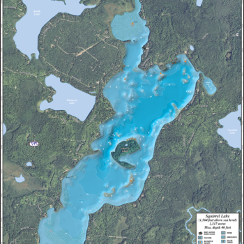 Squirrel Lake Wall Map - Mapping Specialists Limited