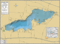 Pewaukee Lake Wall Map - Mapping Specialists Limited